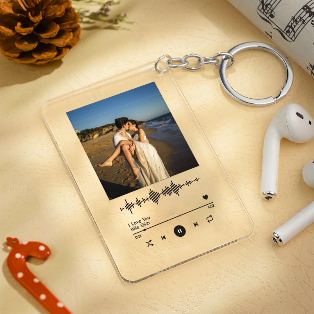 Personalized Acrylic Song Keychain, Anniversary Gift for Boyfriend ...