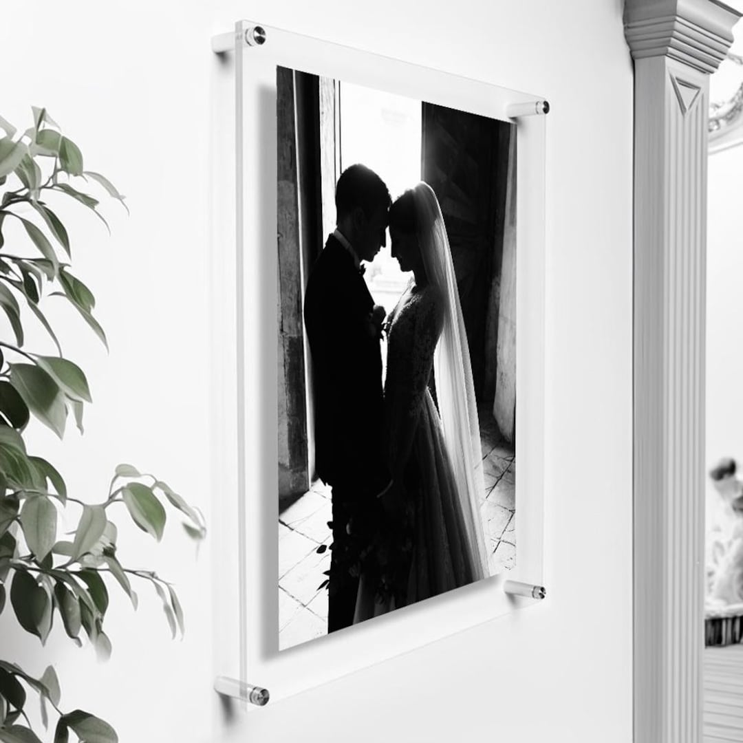 Acrylic Floating Picture Frame for Art, Puzzles, Diploma and More ...