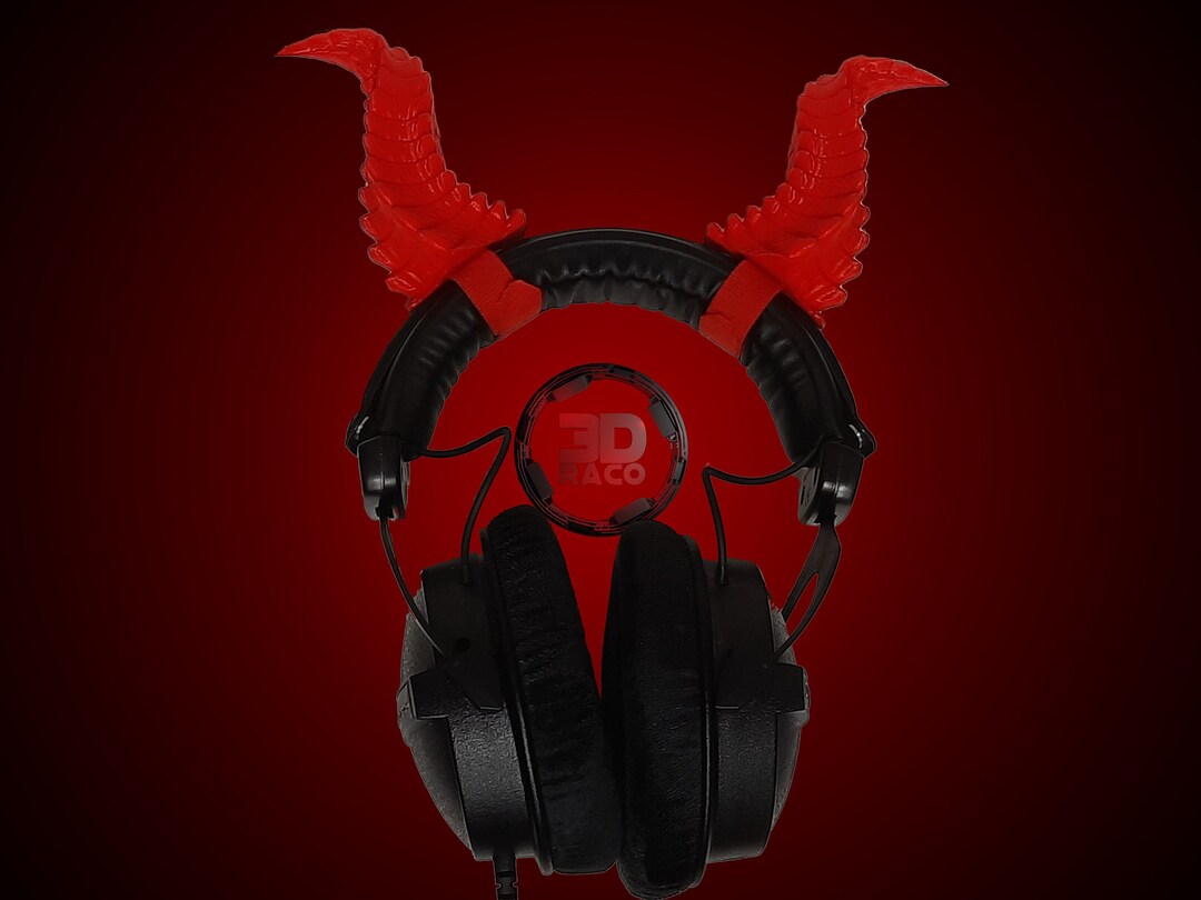 Headshorns Twisted Devil Gothic Devil Horns for Headphones, Headset ...