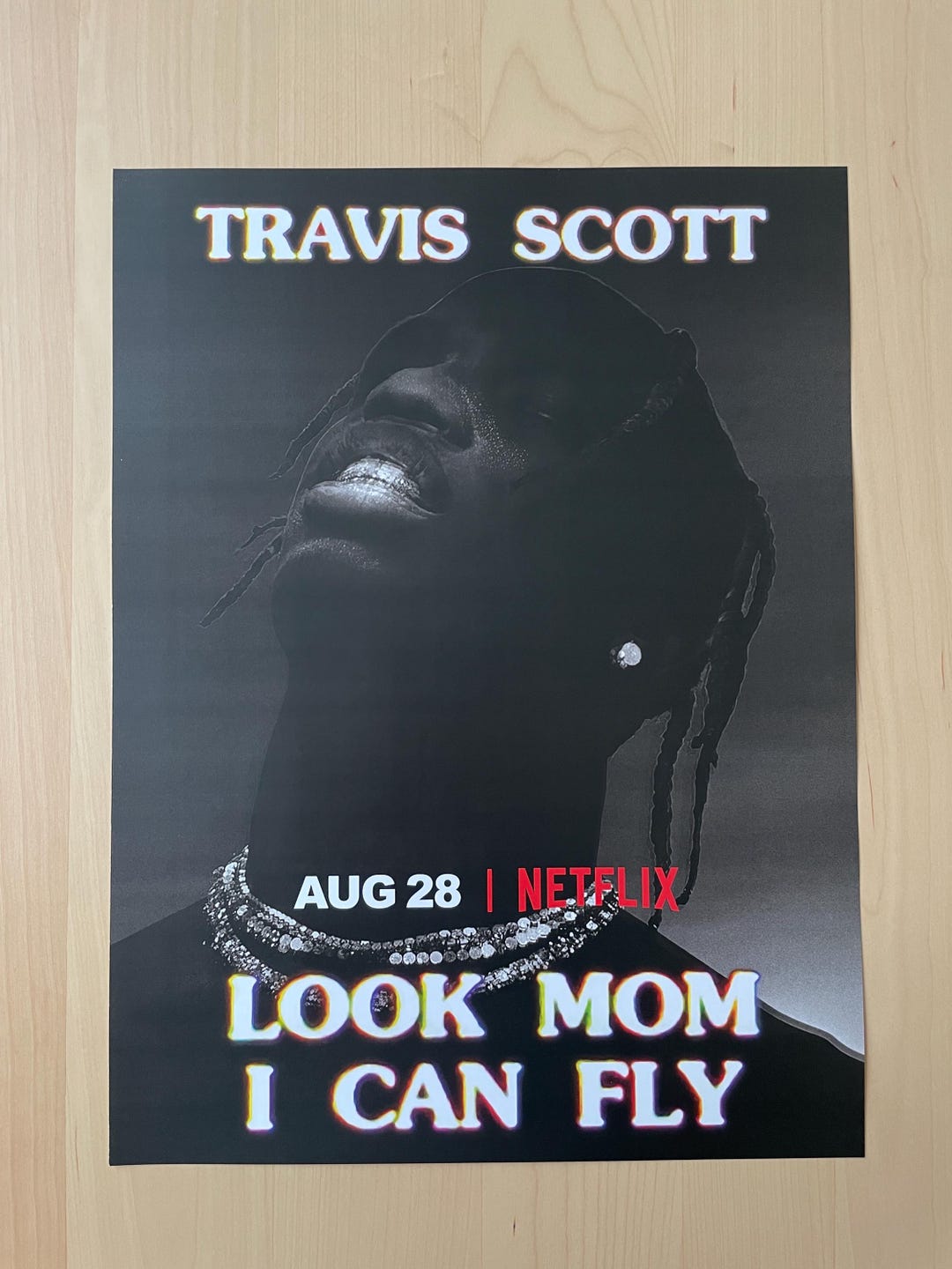 POSTER Travis Scott Netflix Report 2019 look Mom I Can Fly - Etsy