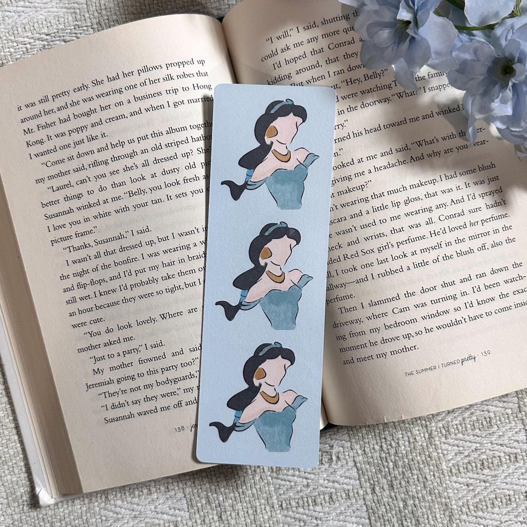 Jasmine Bookmark – Disney Princess Bookmark – Minimalist Jasmine Design ...