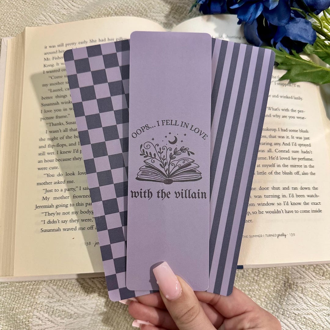 Oops I Fell in Love With the Villain Bookmark Set – Purple Fantasy ...