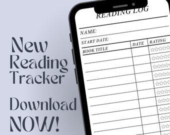Reading Log, Reading Tracker, Reading - Etsy