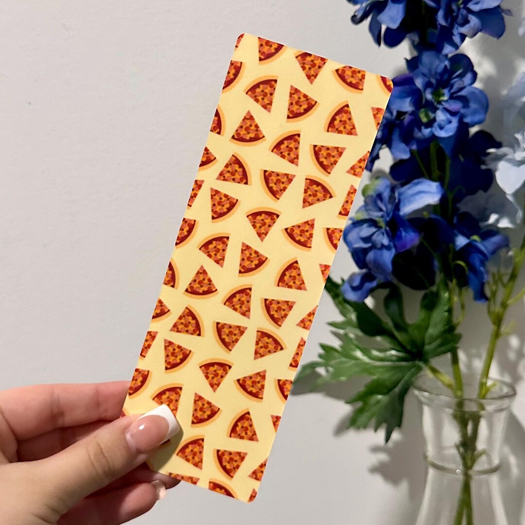 Pizza Laminated Bookmark | Cute Bookmark | Food Bookmarks | Book Lover ...