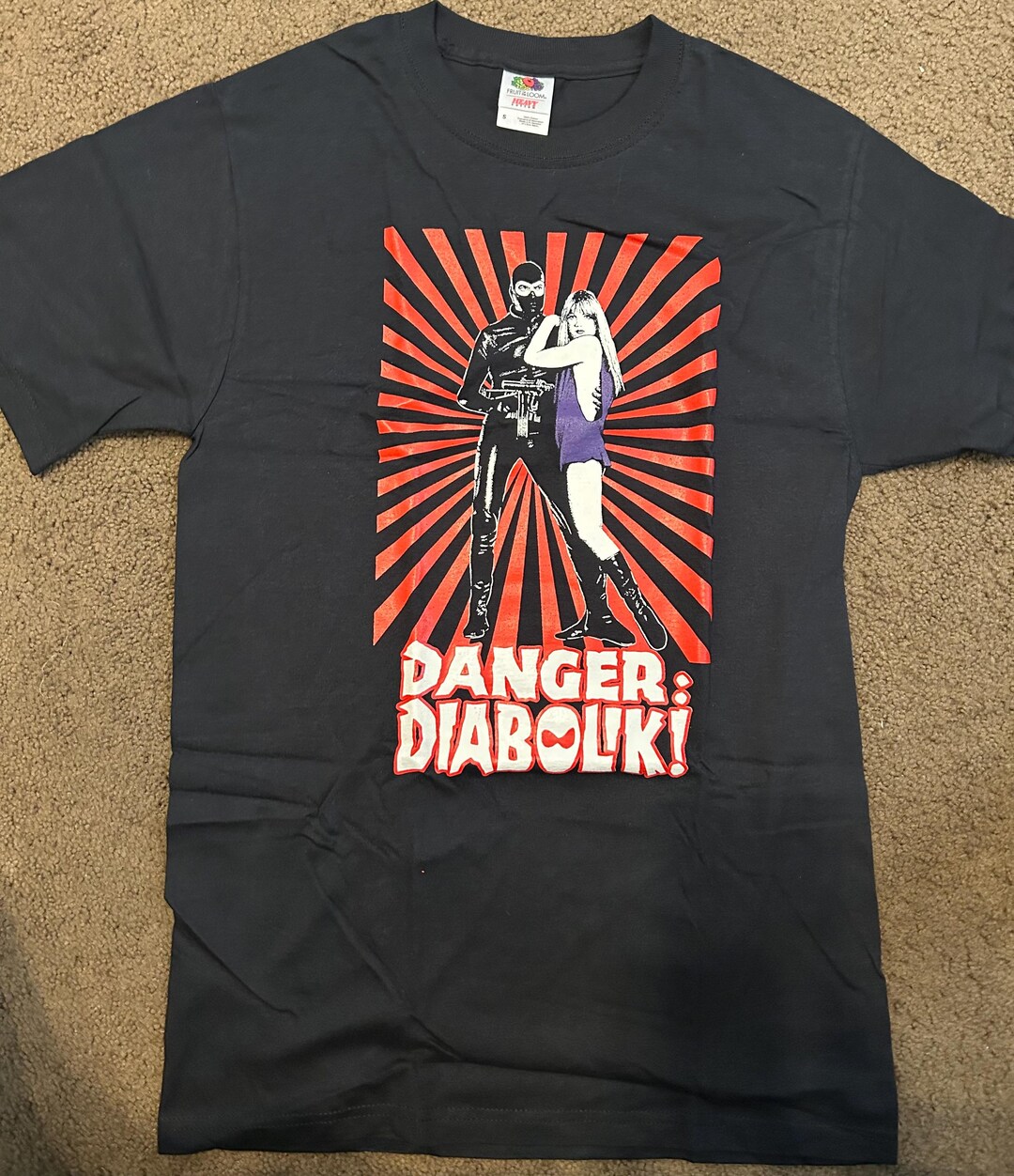 Small Danger Diabolik T-shirt. Original Rotten Cotton Hand Screen ...