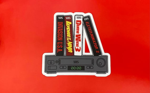 80's VHS Die-cut Vinyl Sticker 1 HUGE 4 INCHES - Etsy