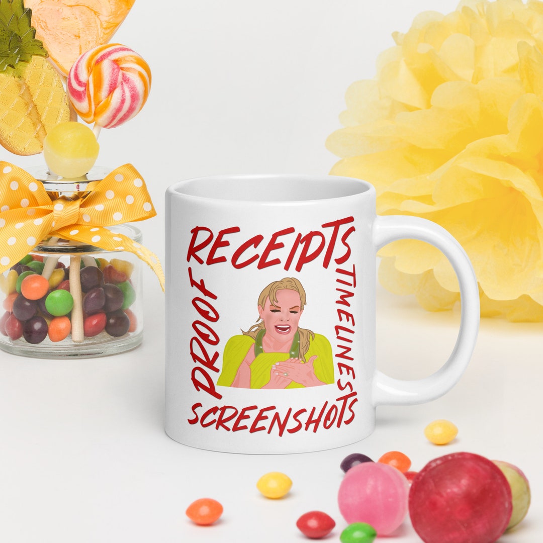 Heather Gay Screenshots Proof Receipts Timelines White Glossy Mug Real ...