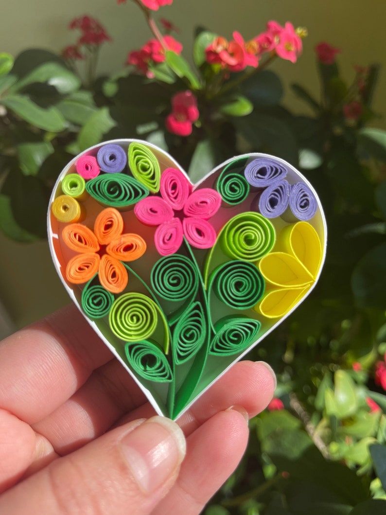 Quilled Magnet- Quilling Paper Magnets- Handmade Magnet- Quilled Flower ...