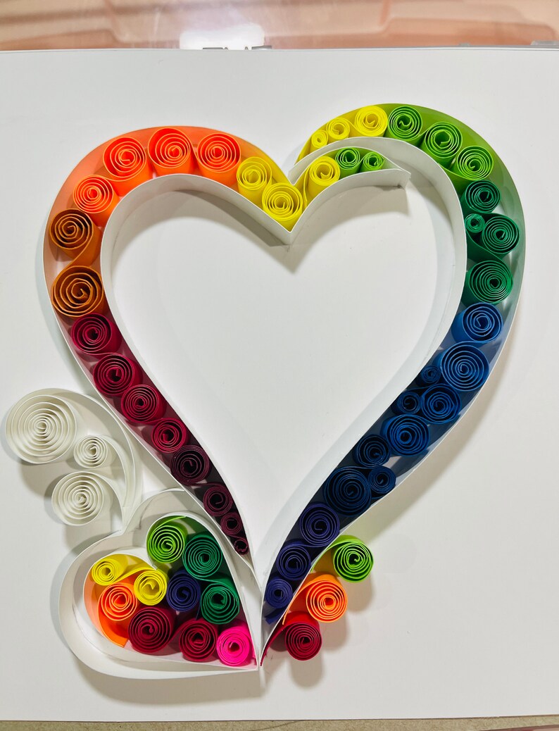 Wall Decor Quilling- Quilling Art -framed Quilling Art- Anniversary ...