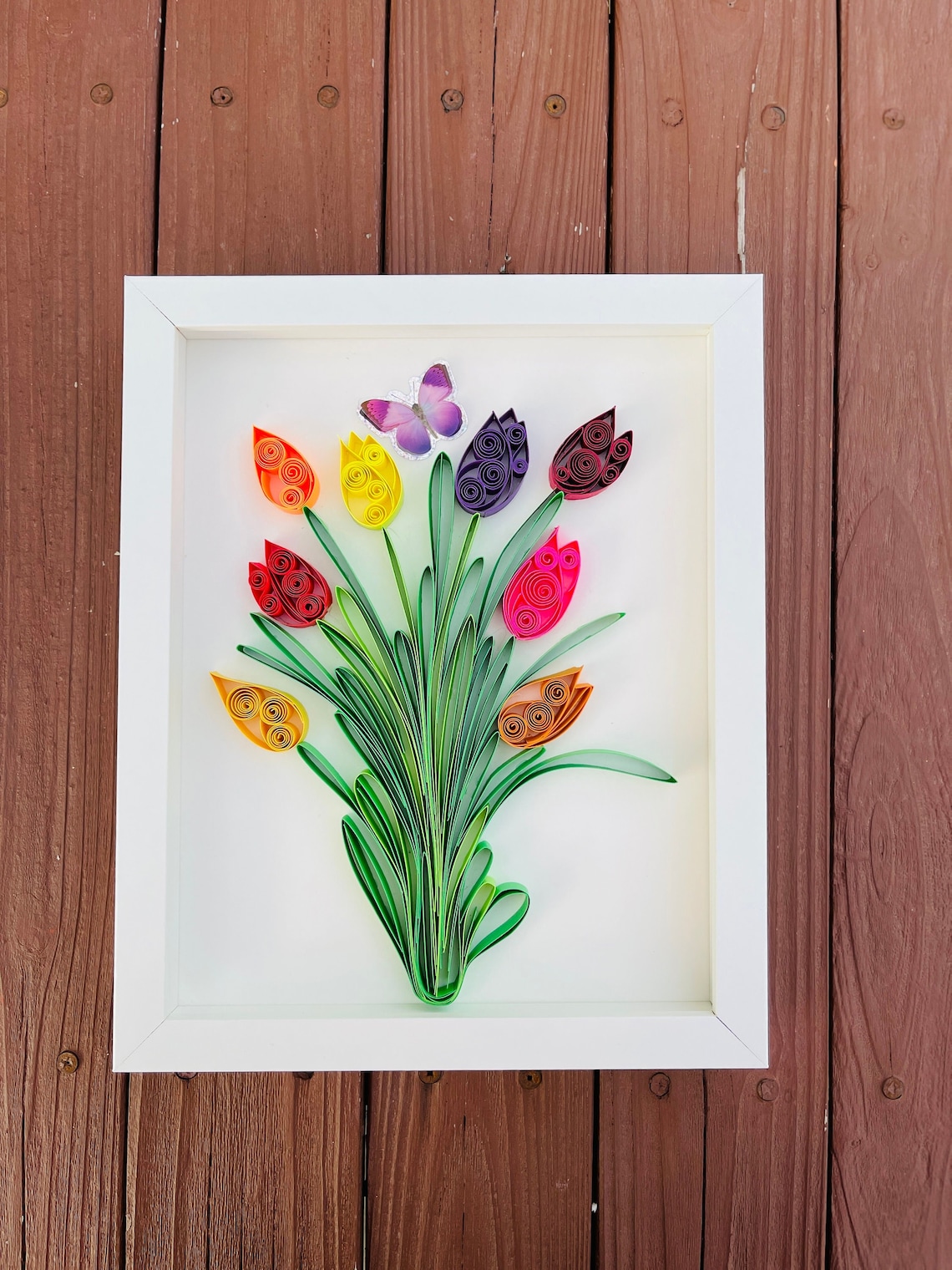 Quilling Tulips- Paper Quilled Flowers- Colorful Quilling- Unique Gift ...