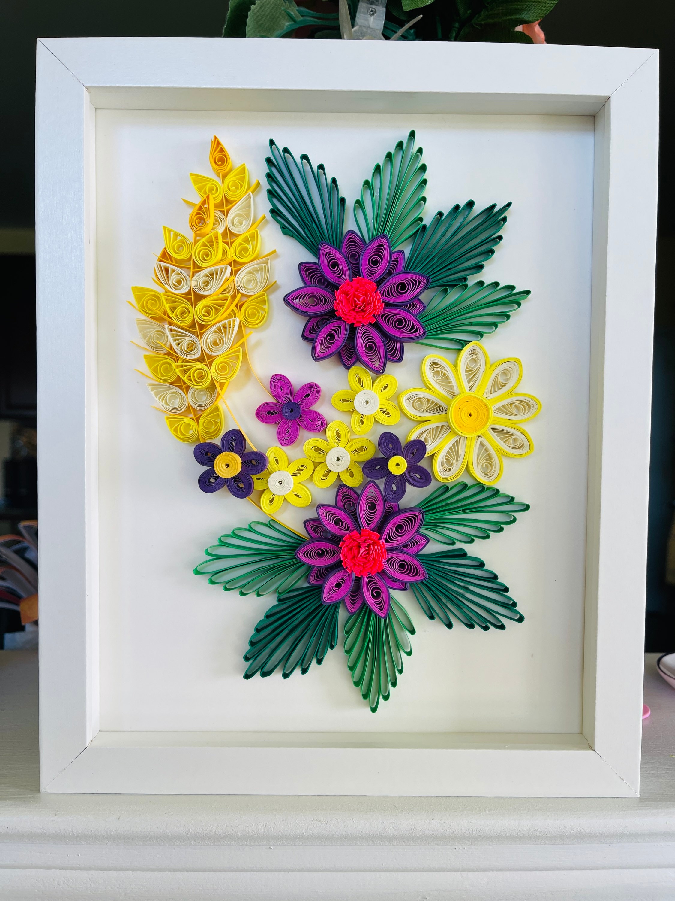 Sztuka quillingu papierowe kwiaty quillowane dekoracje cienne quilling Etsy Polska