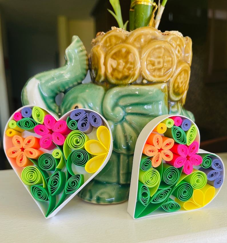 Quilled Magnet- Quilling Paper Magnets- Handmade Magnet- Quilled Flower ...