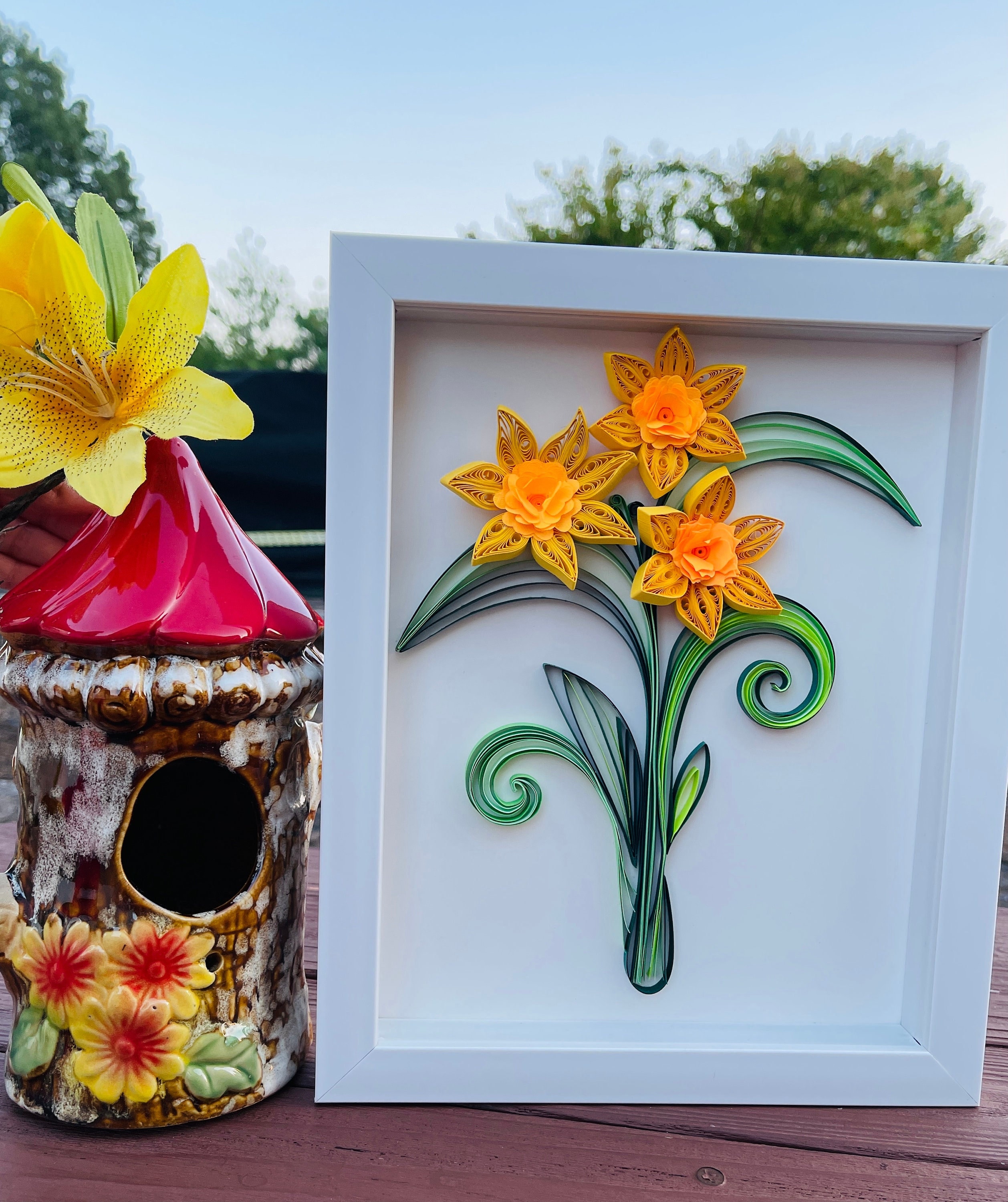 Quilling Art - Paper Quilled Flower - Quilling Art Wall Decor ...