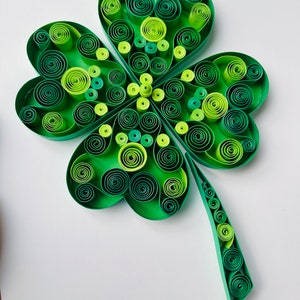 Quilling Art 4 Leaf Clover- Shamrock Quilling - Paper Quilling Decor- Good Luck Gift - Etsy