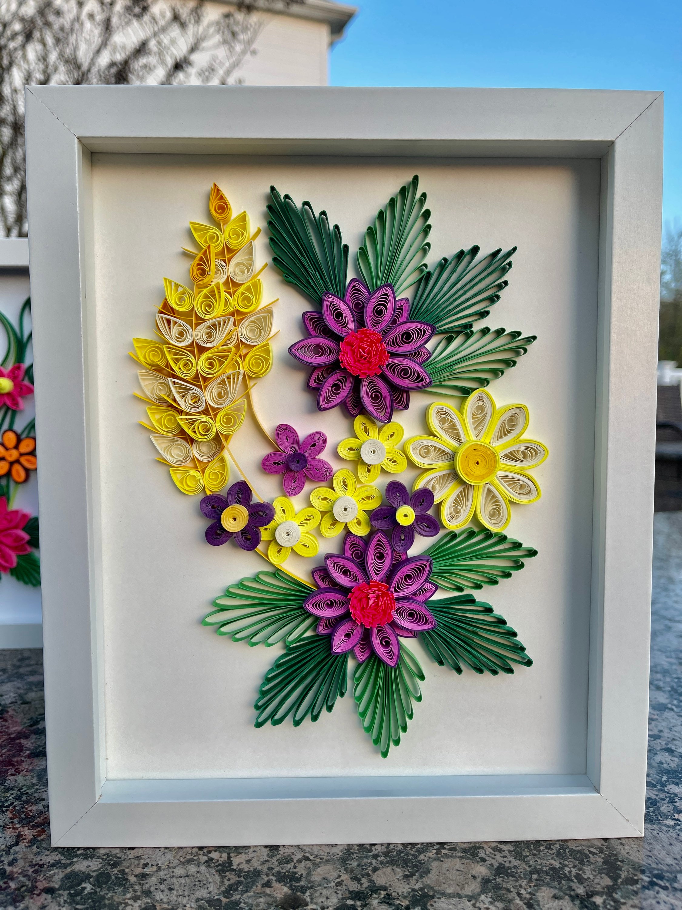 Quilling Art - Paper Quilled Flower - Wall Decor Quilling - Etsy