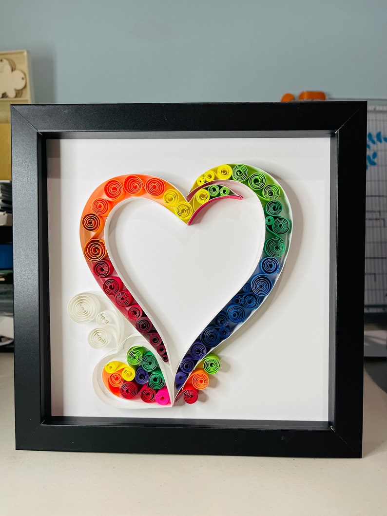 Wall Decor Quilling- Quilling Art -framed Quilling Art- Anniversary ...