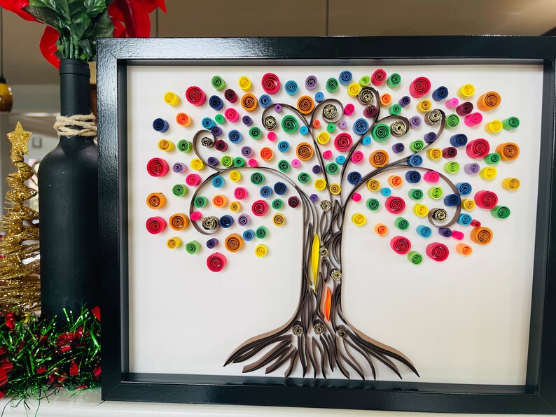 Quilling Paper Tree of Life- Quilling Art - Paper Quilled Tree of Life ...