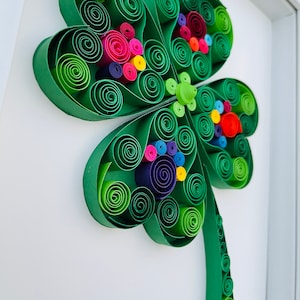 Quilling Art 4 Leaf Clover- Shamrock Quilling - Paper Quilling Decor ...