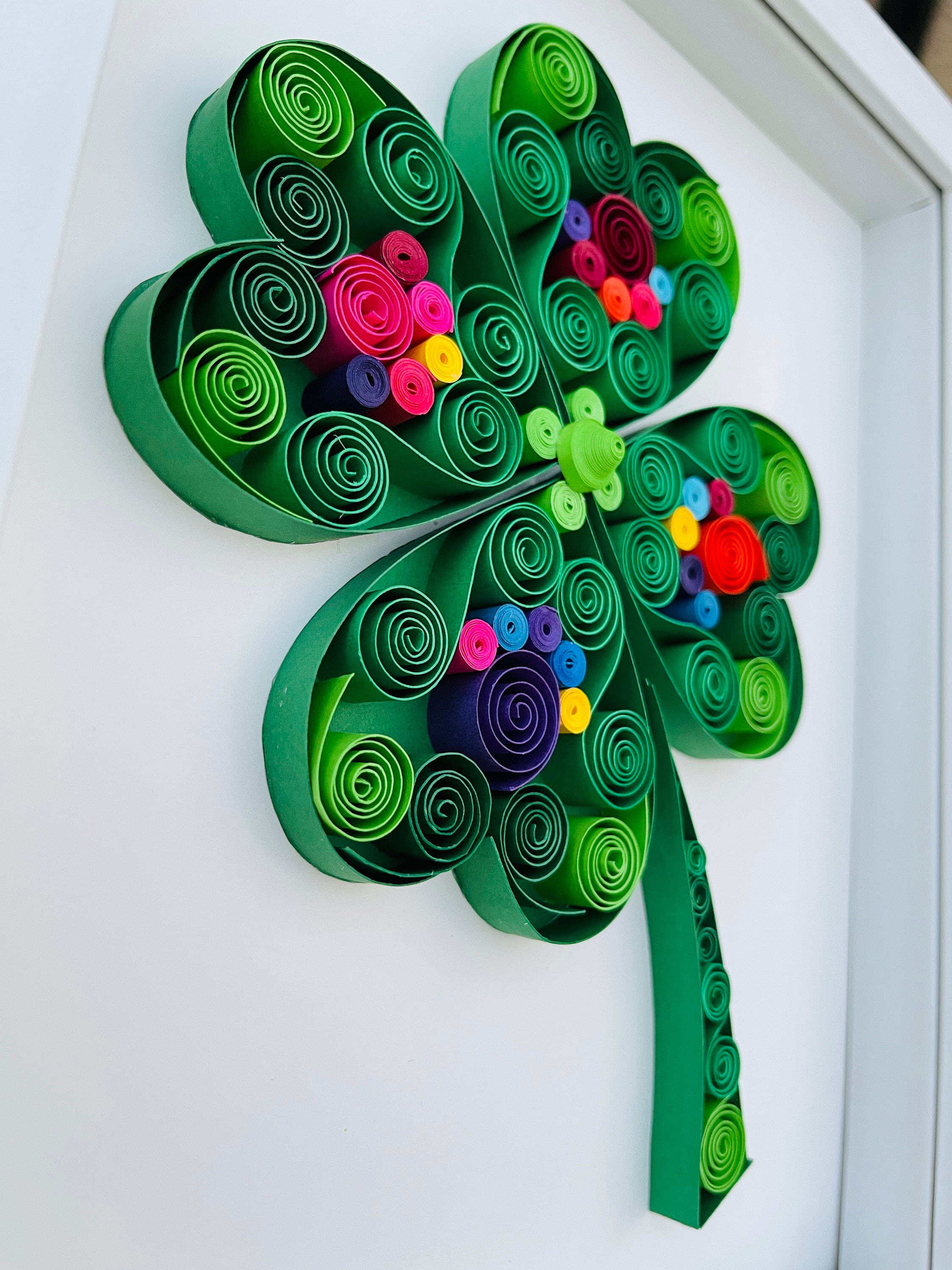 Quilling Art 4 Leaf Clover- Shamrock Quilling - Paper Quilling Decor- Good Luck Gift - Etsy