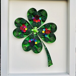 Quilling Art 4 Leaf Clover- Shamrock Quilling - Paper Quilling Decor- Good Luck Gift - Etsy