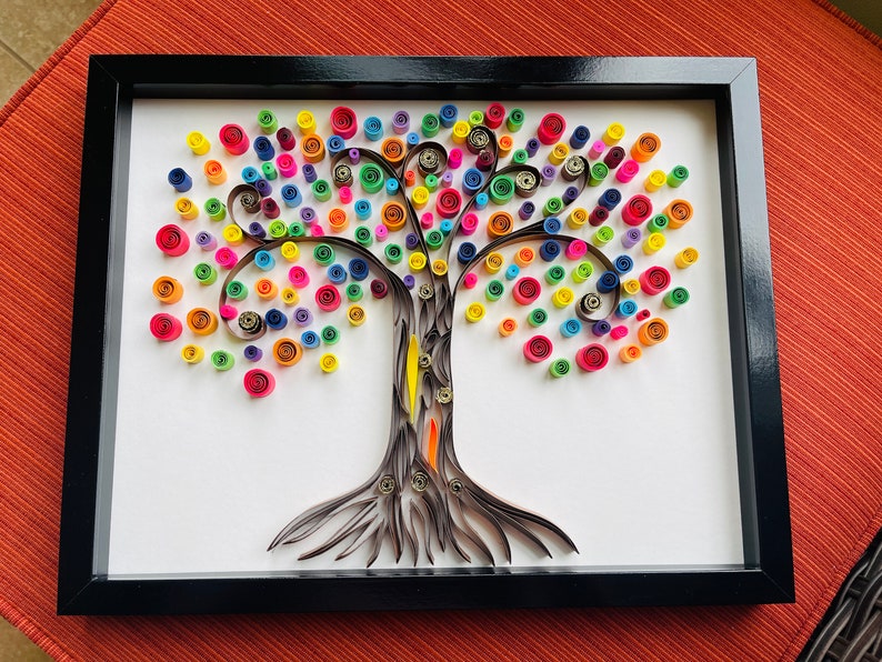 Quilling Paper Tree of Life- Quilling Art - Paper Quilled Tree of Life ...