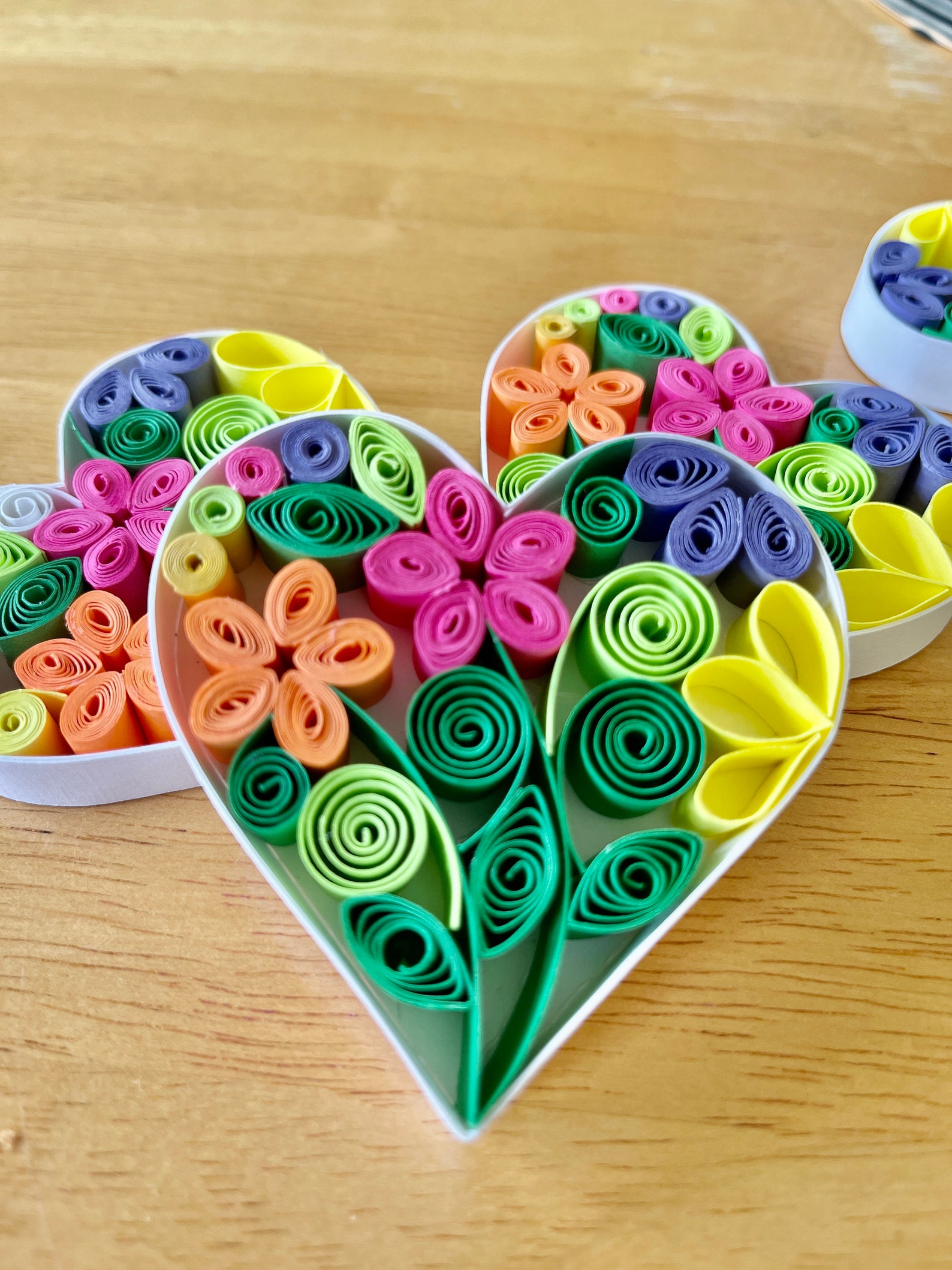 Quilled Magnet- Quilling Paper Magnets- Handmade Magnet- Quilled Flower ...