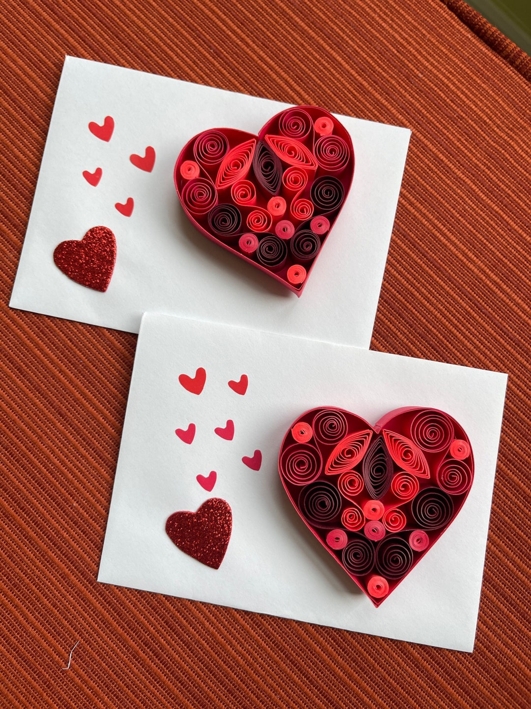 Paper Quilled Heart Paper Quilled Magnets Paper Quilling - Etsy