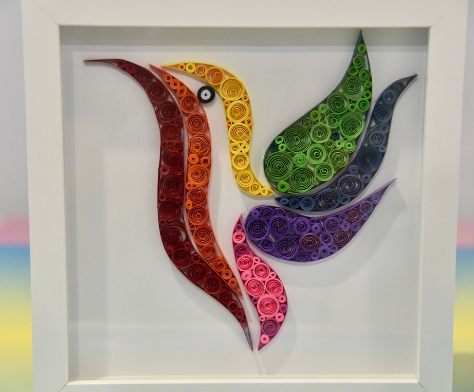 Quilling Art - Quilling Wall Decor -quilling Wall Art - Colorful Wall ...