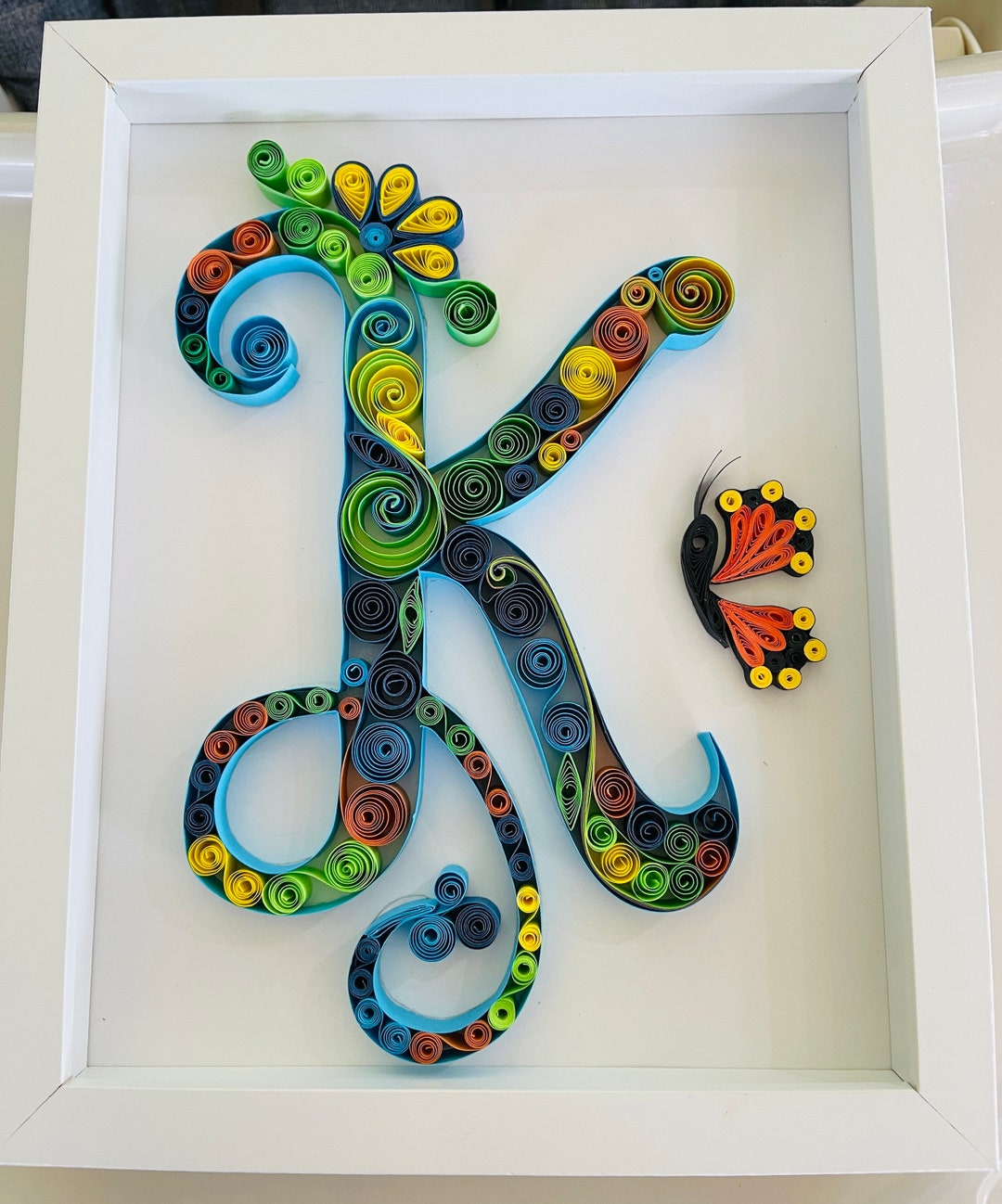 Paper Quilling Wall Art- Framed Quilling Art - Wall Decor Quilling ...