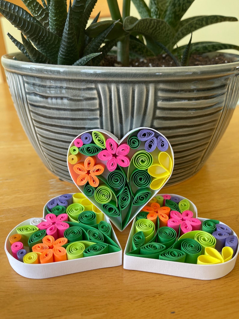 Quilled Magnet- Quilling Paper Magnets- Handmade Magnet- Quilled Flower ...