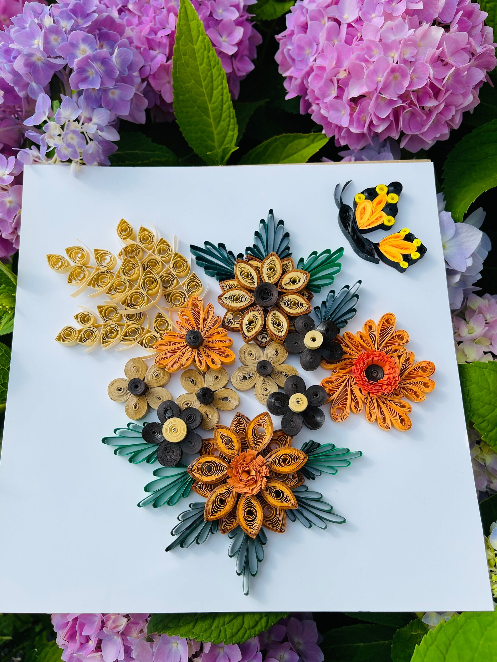 Paper Quilled Flower - Framed Quilling Art - Quilling Wall Decor ...