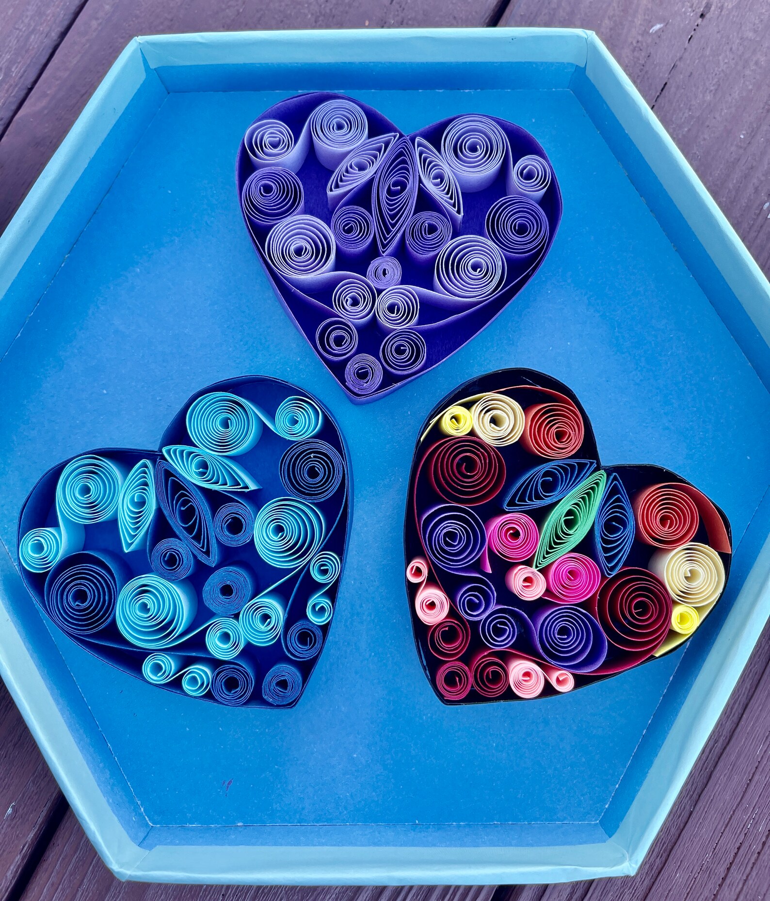 Paper Quilled Heart Paper Quilled Magnets Paper Quilling | Etsy