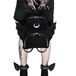 Elegant Goth Backpack Gothic Black Woman School Backpack With - Etsy