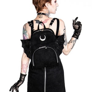 Elegant Goth Backpack Gothic Black Woman School Backpack With - Etsy