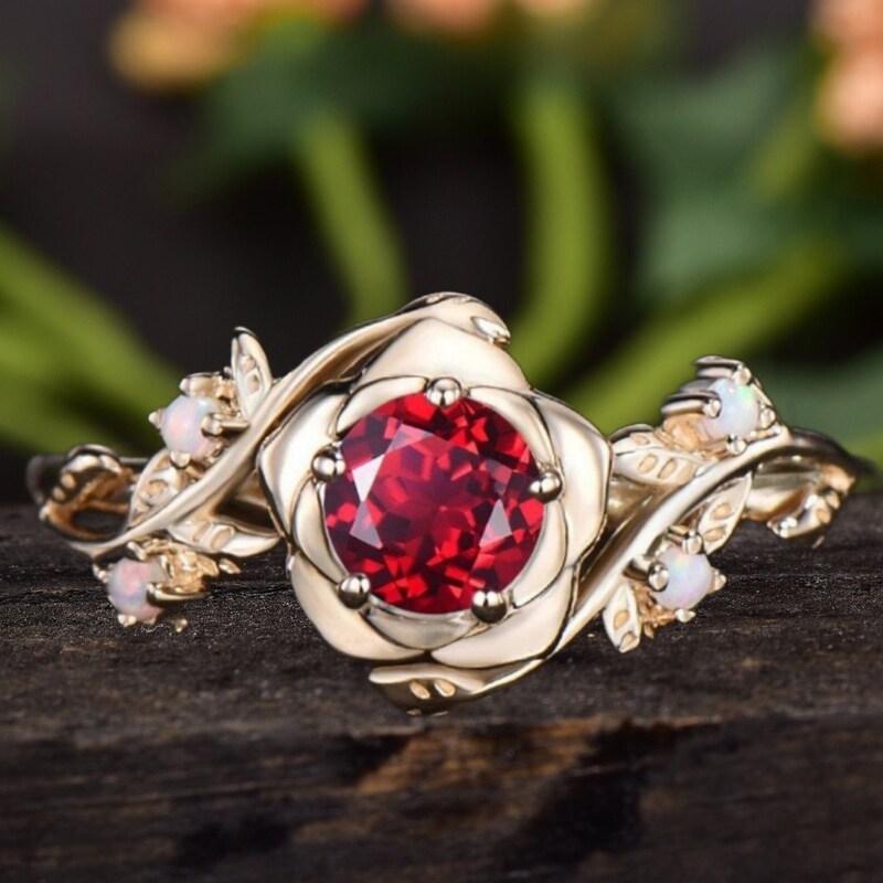 Ruby Wedding Ring - Etsy