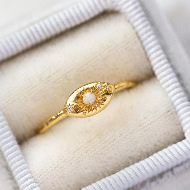 Tiny Engagement Ring - Etsy