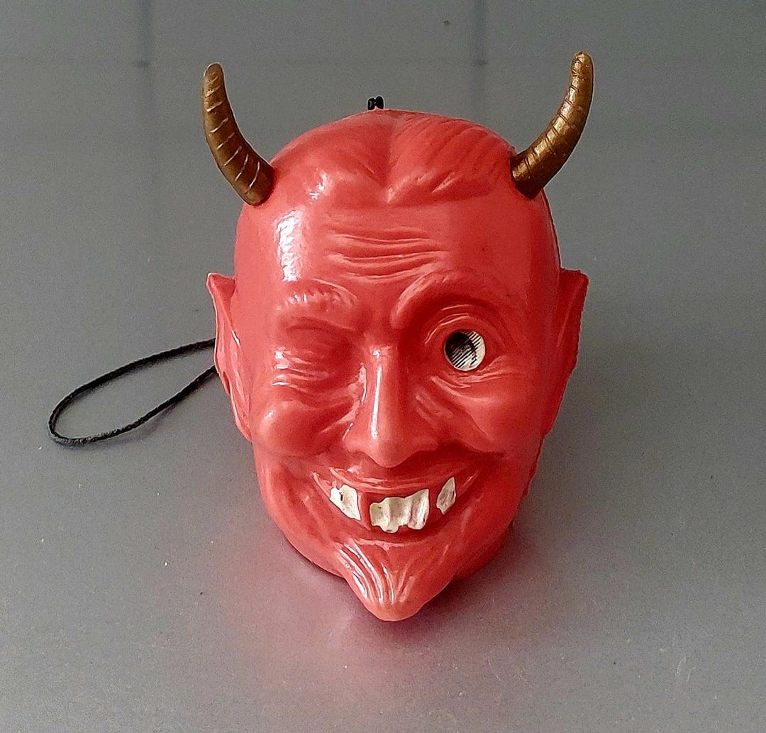 Vintage Celluloid Devil Ornament: Winking Lenticular Eyes, 1940s ...