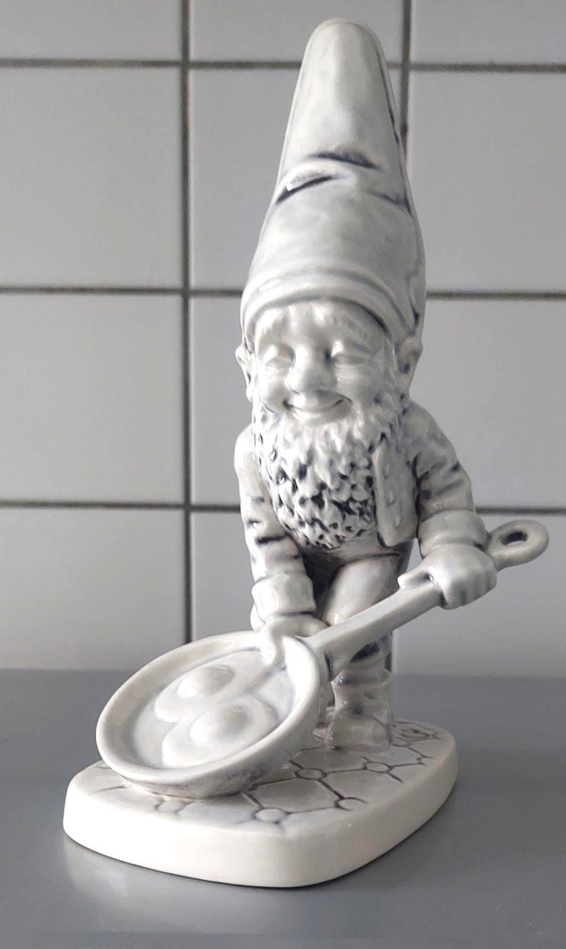 Vintage Goebel Porcelain Chef Gnome Figurine - West Germany 1970 20 Cm ...