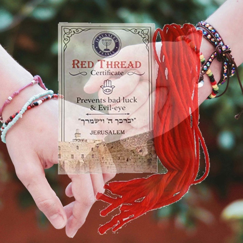 The Original Kabbalah Red String From Israel. 10 Bracelets. With Prayer ...