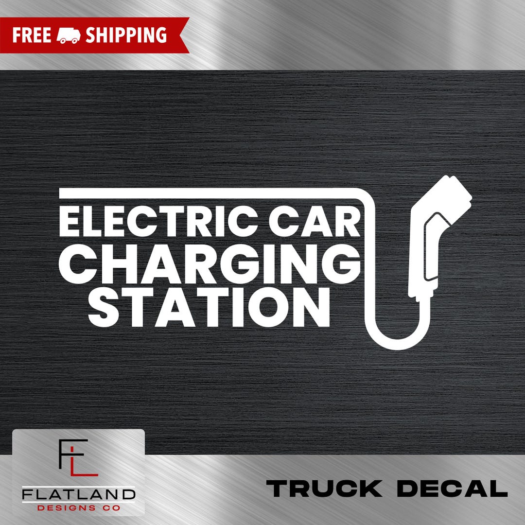 Electric Car Charging Station Decal Funny Tesla Charging Station Decal ...