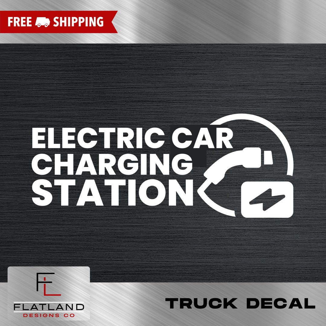 Electric Car Charging Station Decal Funny Tesla Charging Station Decal ...