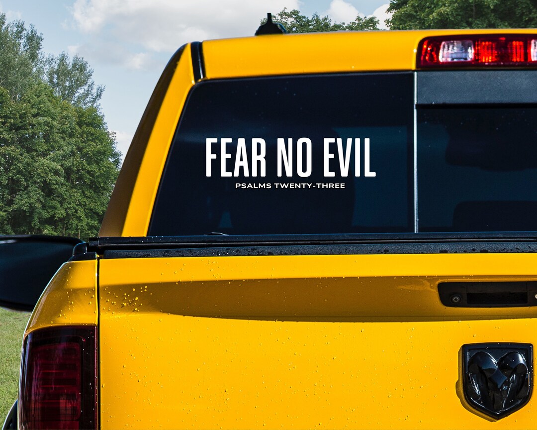 Fear No Evil Decal Truck Decal Canada Freedom Decal Bible Verse Bumper ...