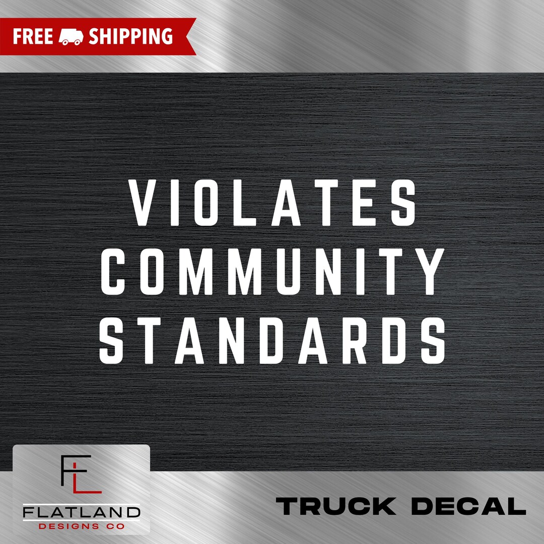 Violates Community Standards Decal Patriot Decal Freedom Car Decal ...