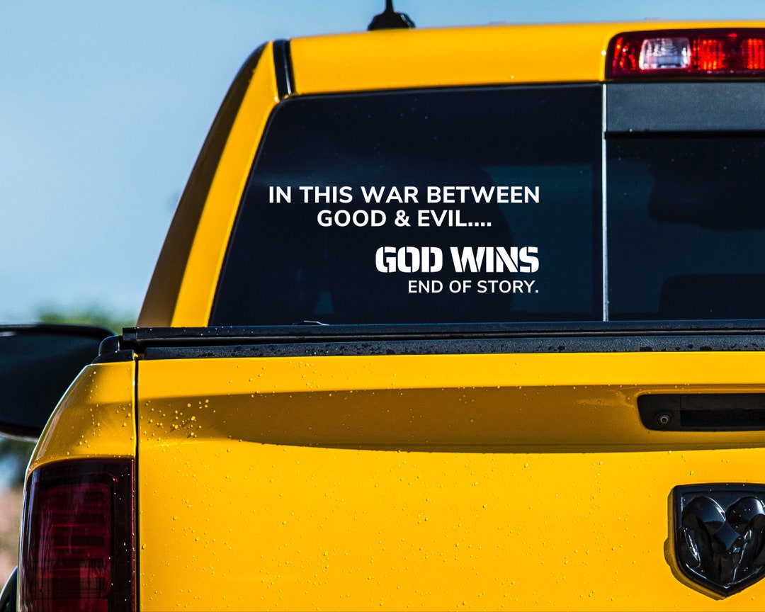 God Wins Decal, Patriot Decal, Truck Decal, Truther Decal, Funny Decal ...