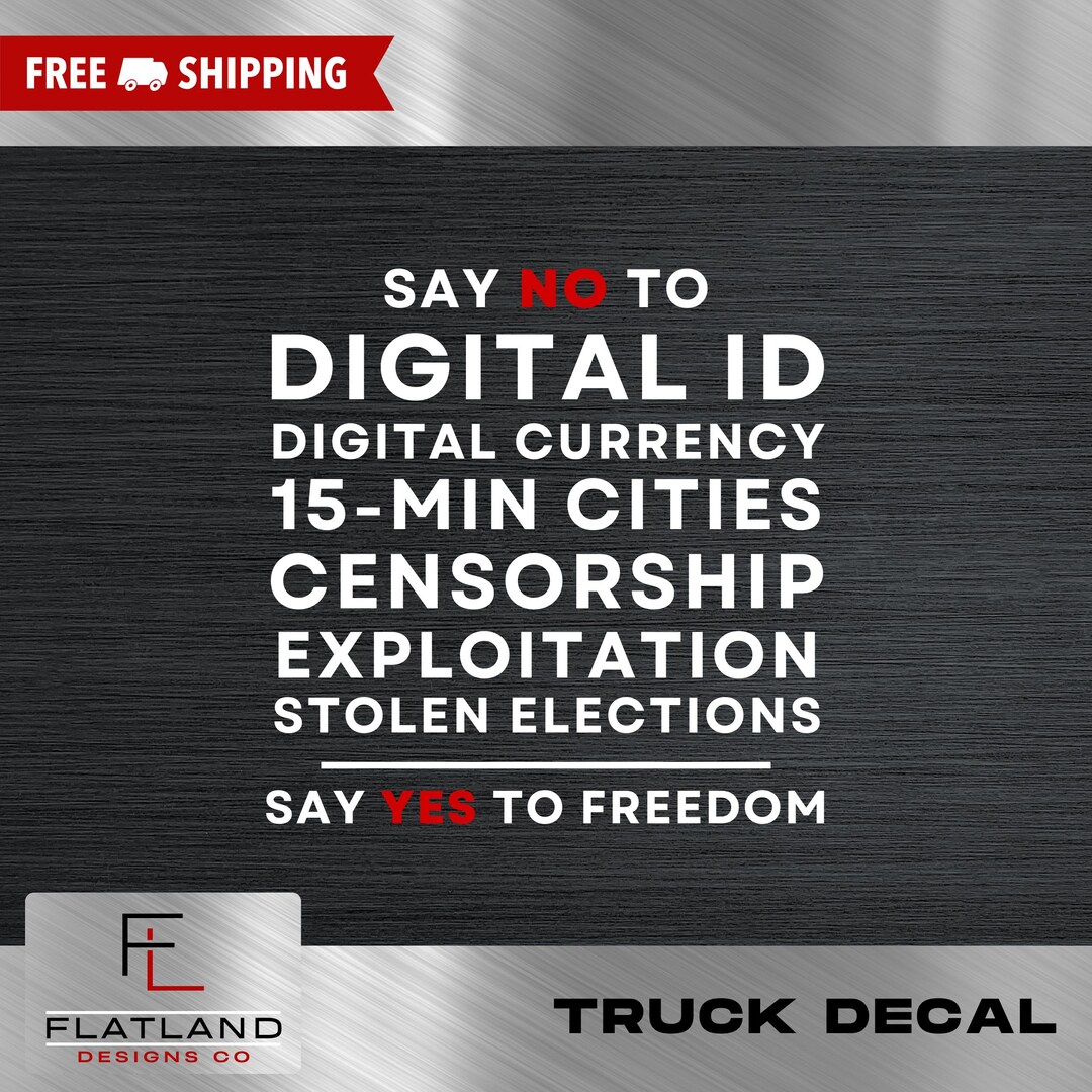 Say Yes to Freedom Decal Patriot Decal Freedom Convoy Decal Truther ...