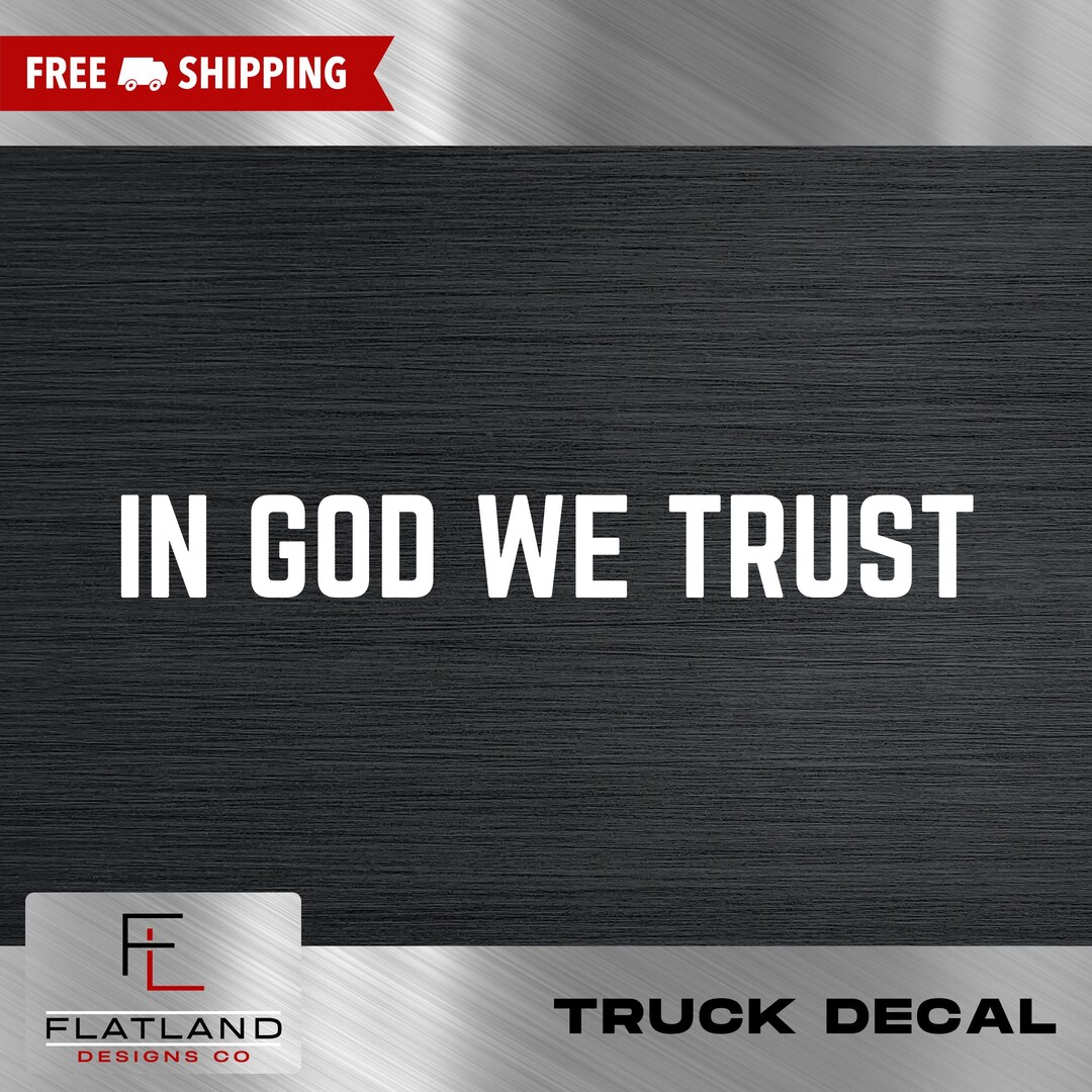 In God We Trust Decal Canada Christian Patriotic Decal Window Decal ...