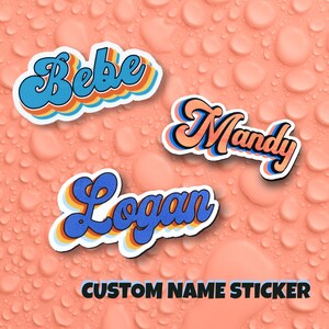 Personalized Retro Name Decals Waterproof Stickers Bridesmaids Gift ...