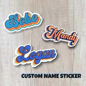 Personalized Retro Name Decals Waterproof Stickers Bridesmaids Gift ...