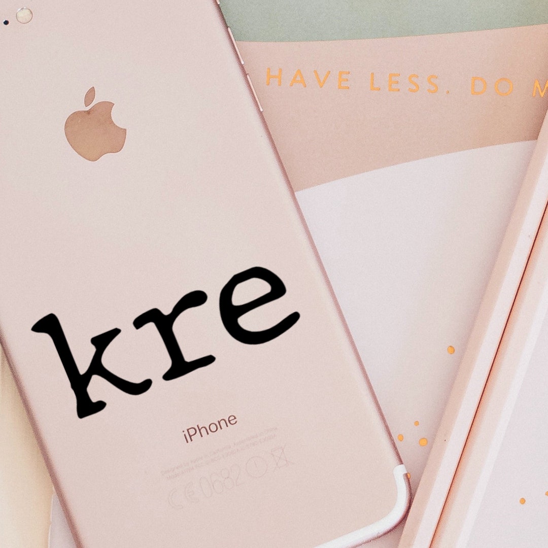 Personalized Initial Vinyl Decal: Typewriter Font Sticker - Etsy