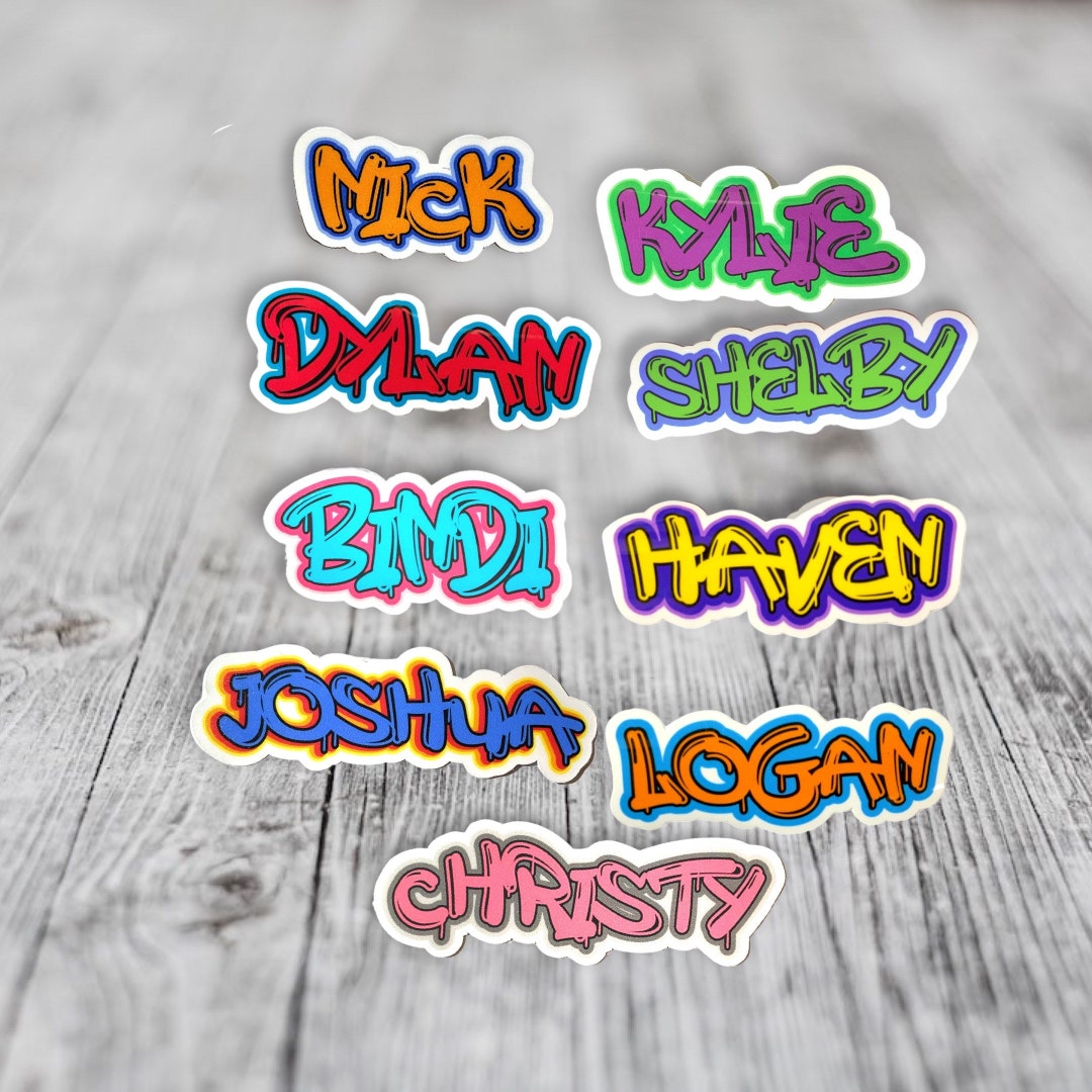 Personalized Name Decals Waterproof Stickers for Laptop or Water Bottle ...